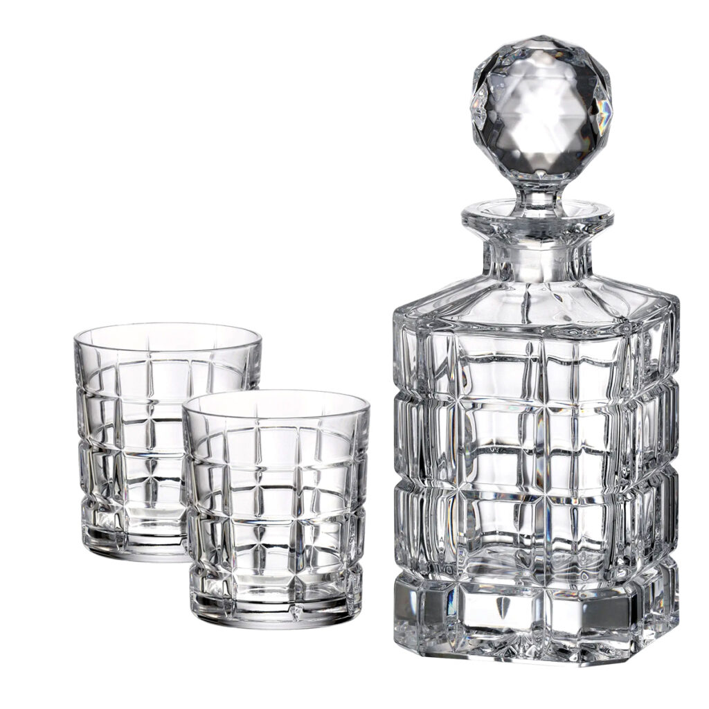 Set 6 Pahare Whisky cu Decantor Cristal Bohemia Timesquare | Pahare ...